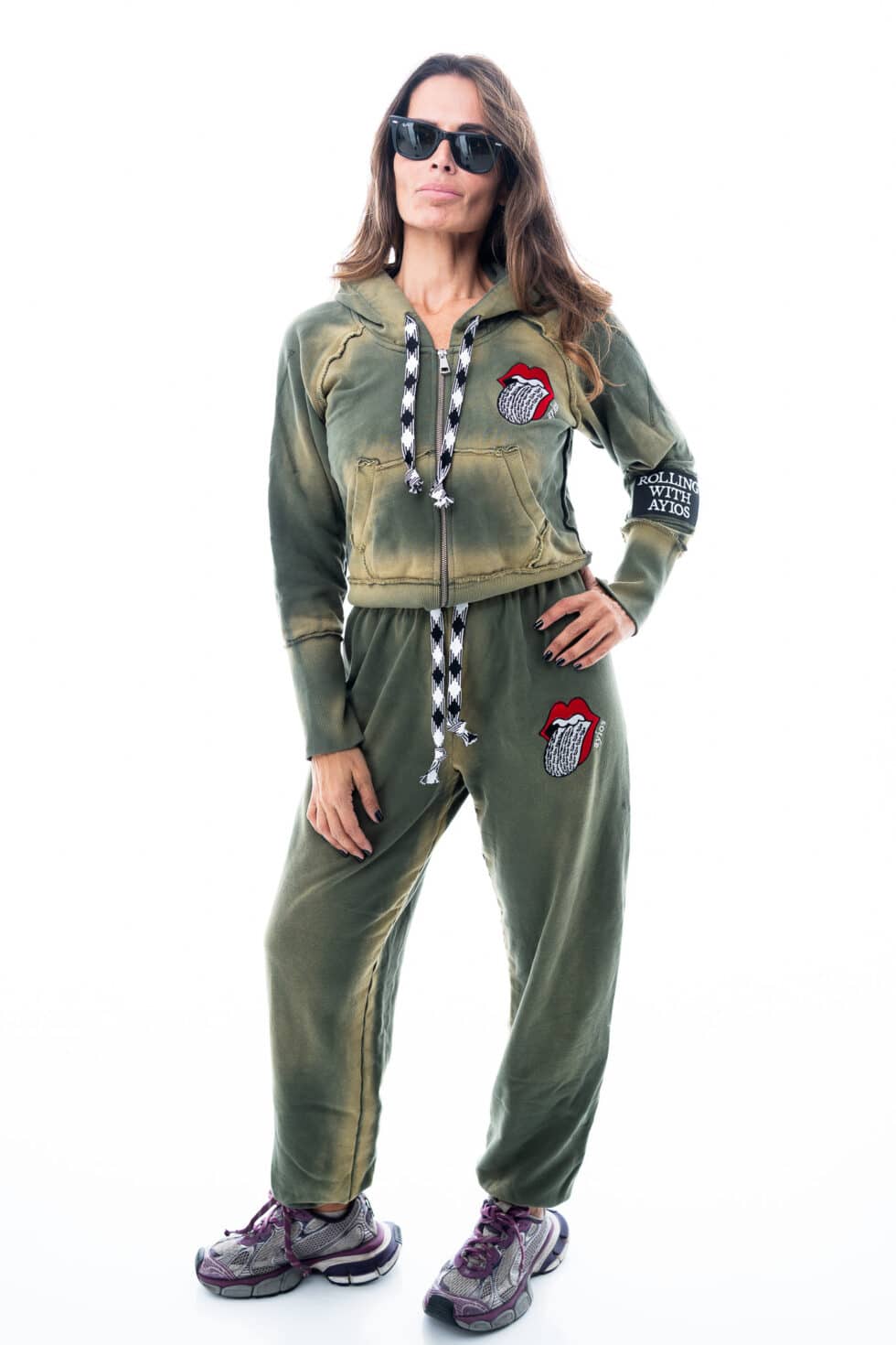 Rolling Stone Set Chaki (hoodie-pants) - ayios Athens | handcrafted clothes